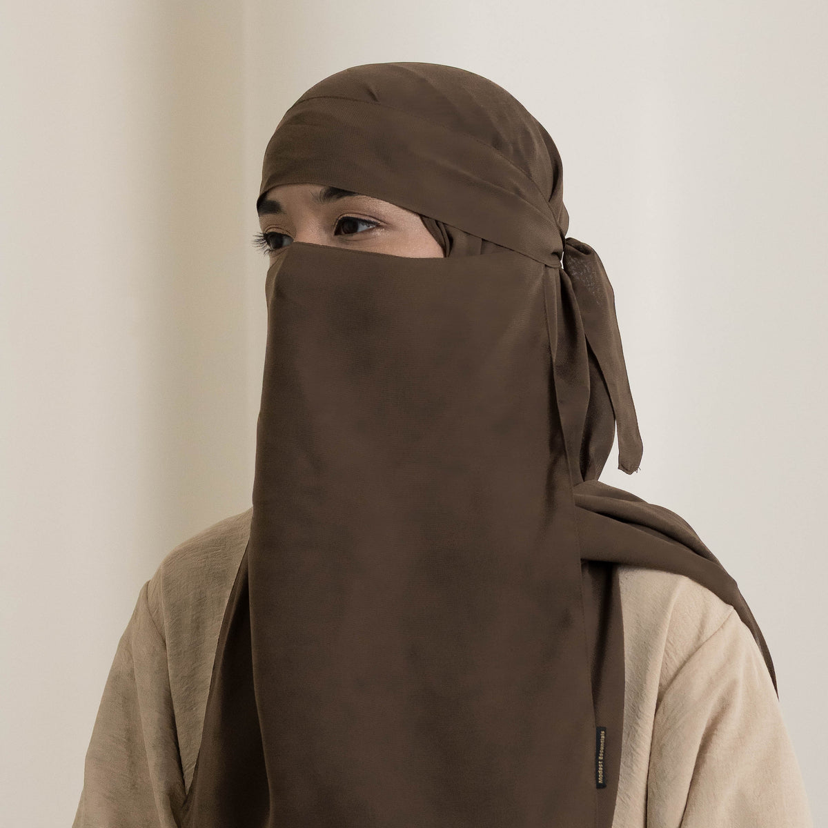 Medina Silk Niqab Set - Brown ( Niqab and Hijab sold separately ...
