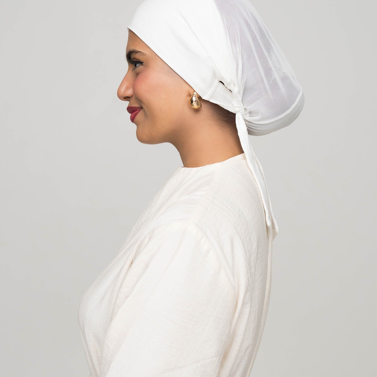 White Mesh Hijab Cap – Modest Essentials