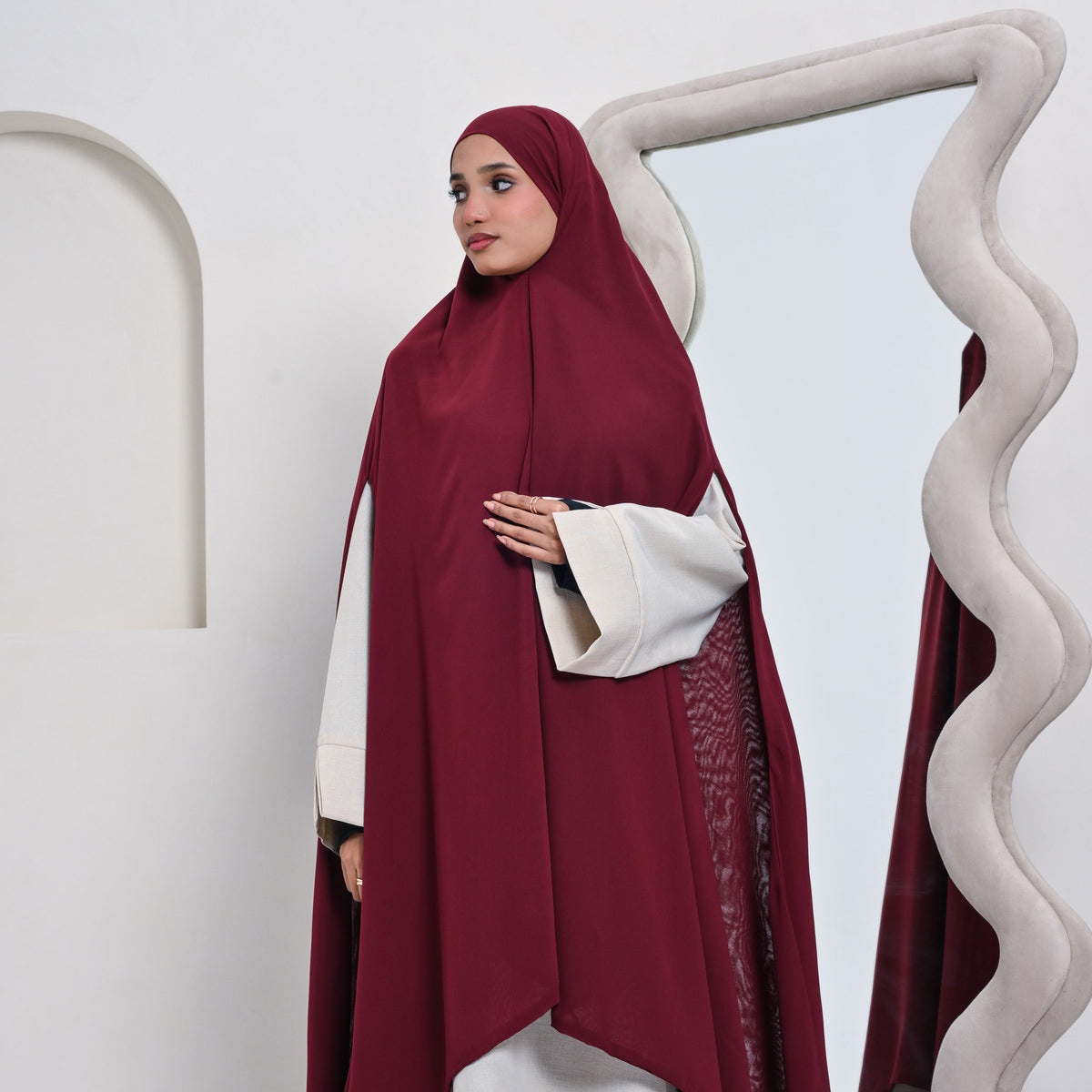 Essential Chiffon Khimar - Maroon – Modest Essentials